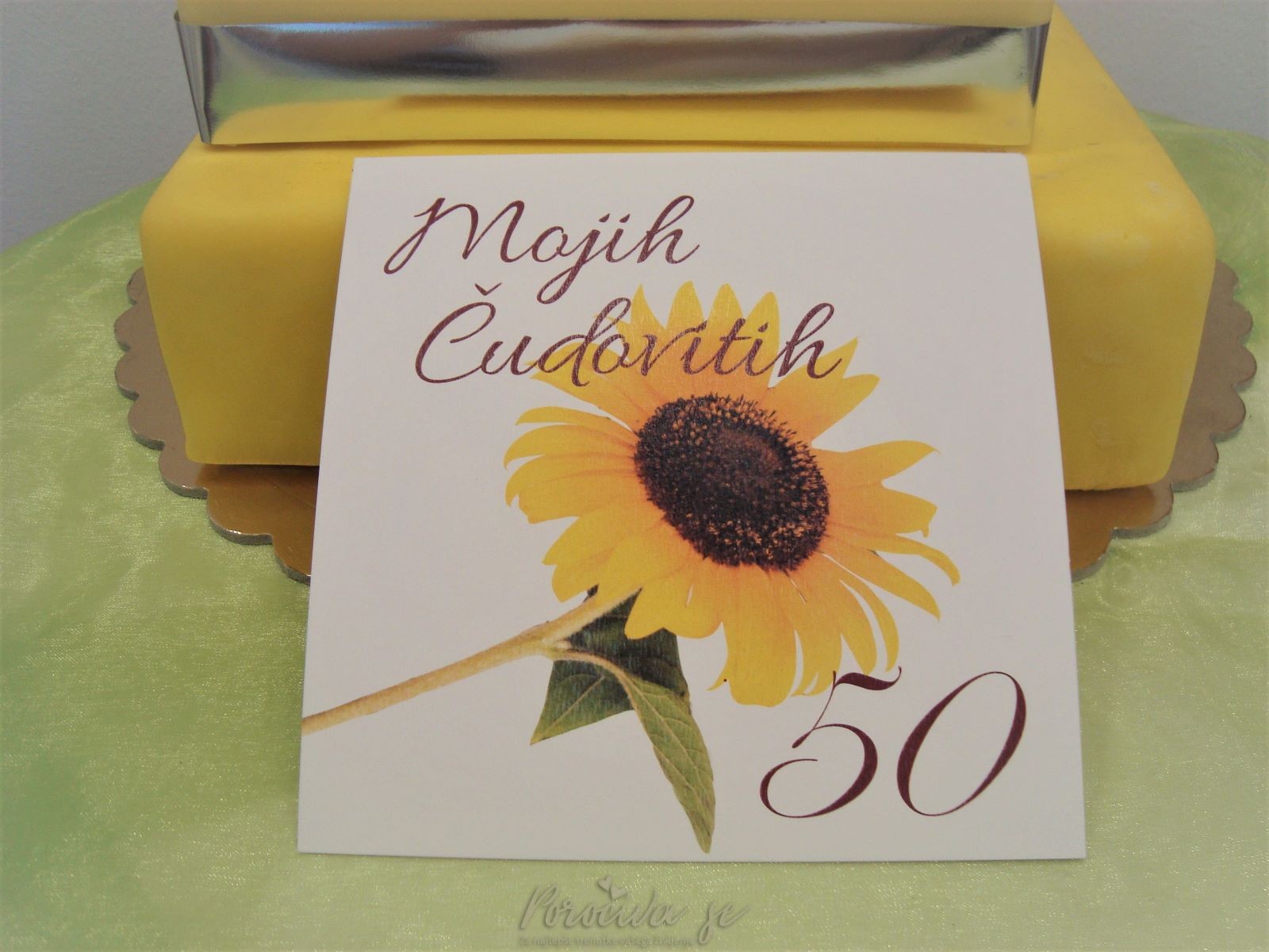 Vabilo za obletnico Sončnica WO-01 | Poročiva se